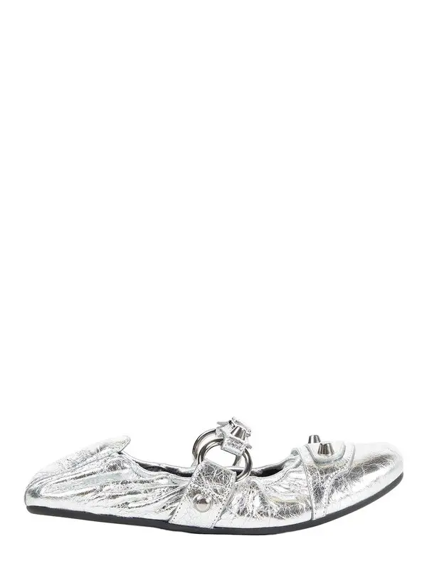 Balenciaga Arena City Flats - Silver