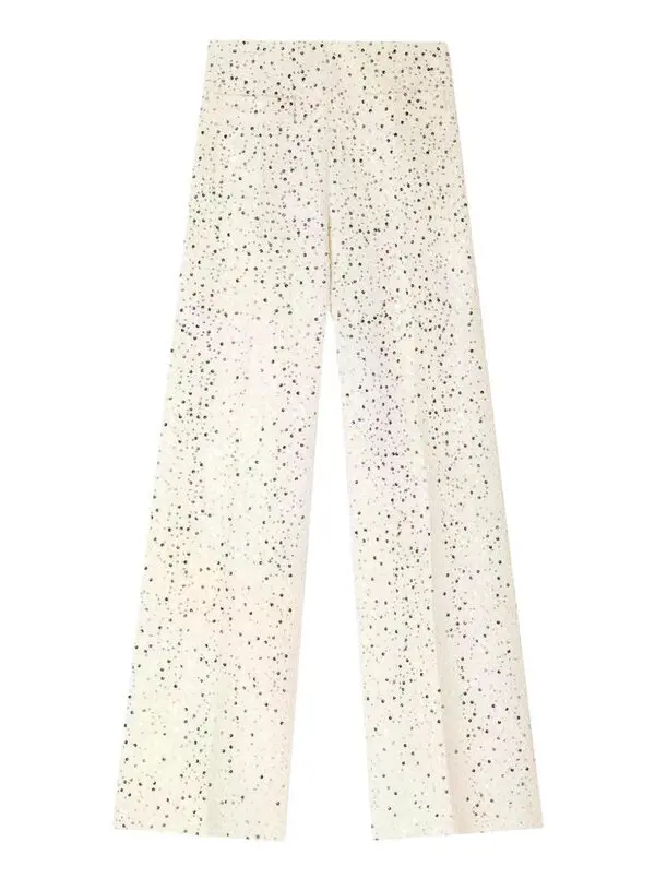 Sandro Geometric Sequin Trousers - Neutrals