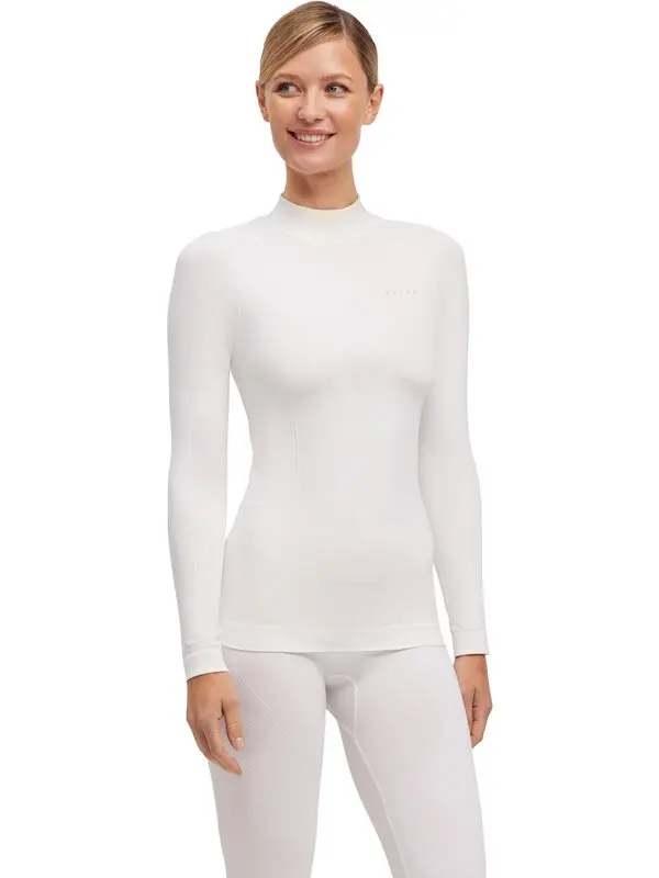 Falke Long Sleeve Turtleneck Shirt With Temperature Regulation - White