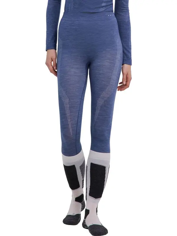 Falke Wool-tech Thermo Base Layer Leggings - Blue