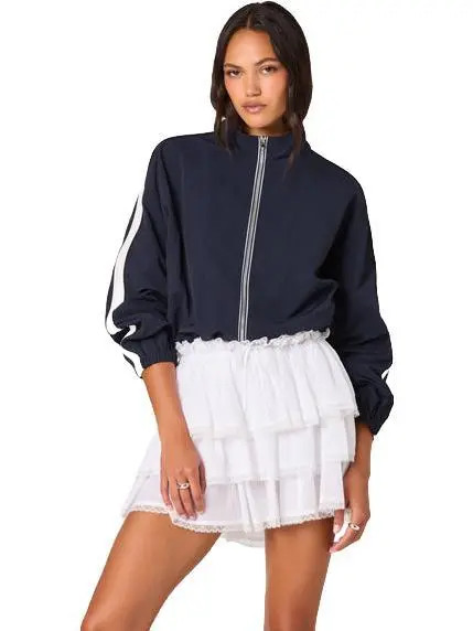 Astr The Label Genever Tiered Ruffle Mini Skirt - White