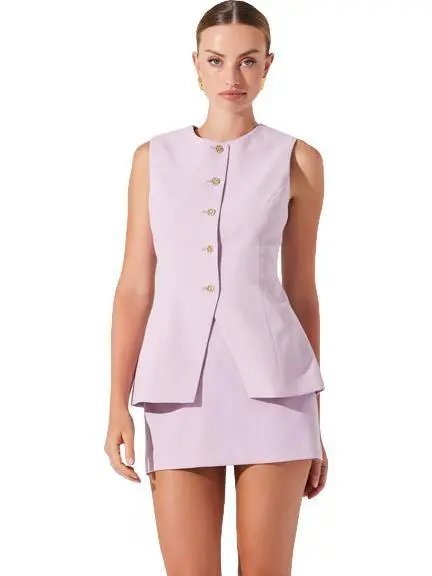 Astr The Label Dilone Vest Mini Dress - Lilac