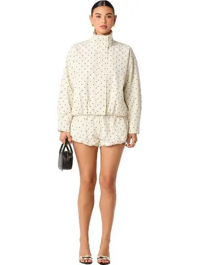 Astr The Label Polka Dot Bubble Shorts - Black Polkadot