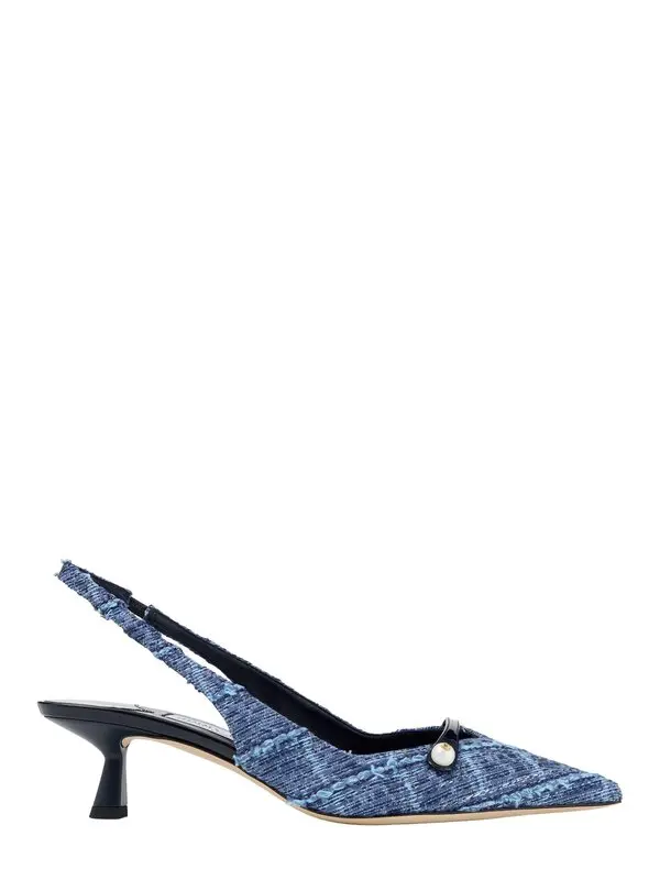 JIMMY CHOO Amita 45 Slingbacks - Denim/marine