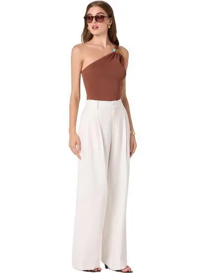Astr The Label Talulla Wide-leg Linen Pants - Off White