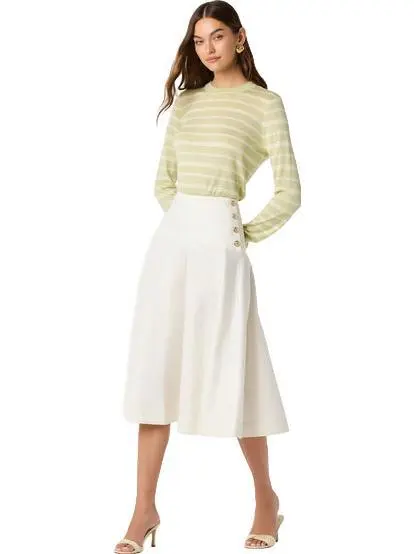 Astr The Label Drop Waist A-line Skirt - Off White