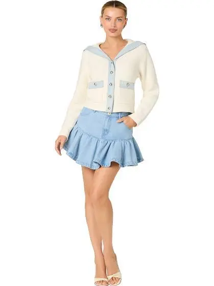 Astr The Label Ashli Mini Skirt - Denim
