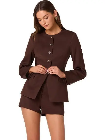 Astr The Label Wynn High-rise Mini Shorts - Brown