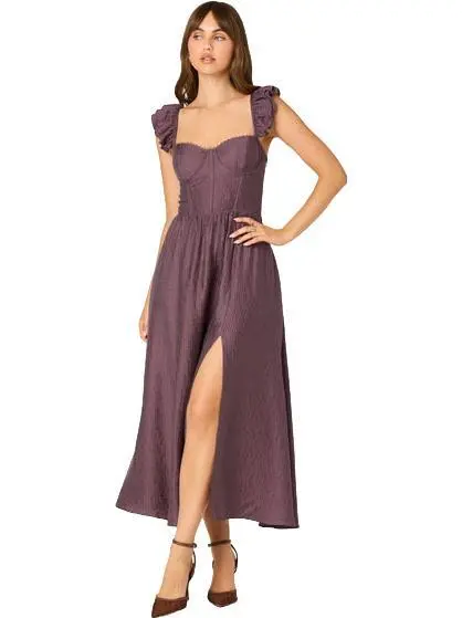 Astr The Label Wedelia Bustier Midi Dress - Mauve