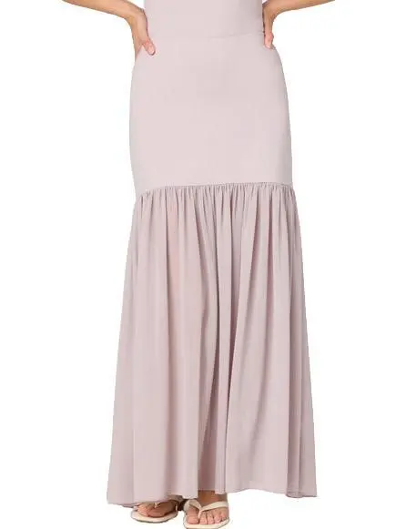 Astr The Label Aloyse Contrast Maxi Skirt - Dusty Lavender
