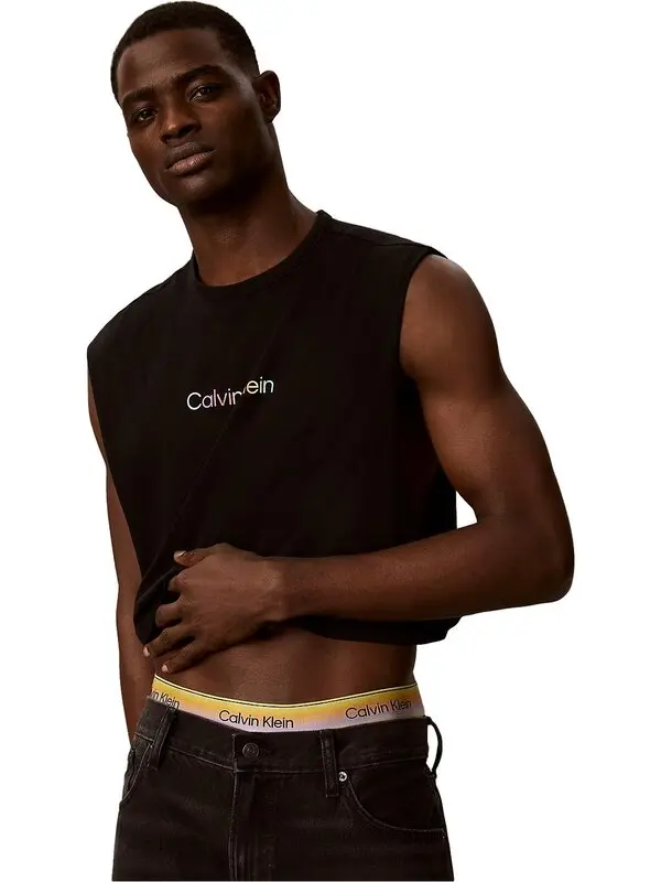 Calvin Klein Pride Crop Muscle Tank - Black