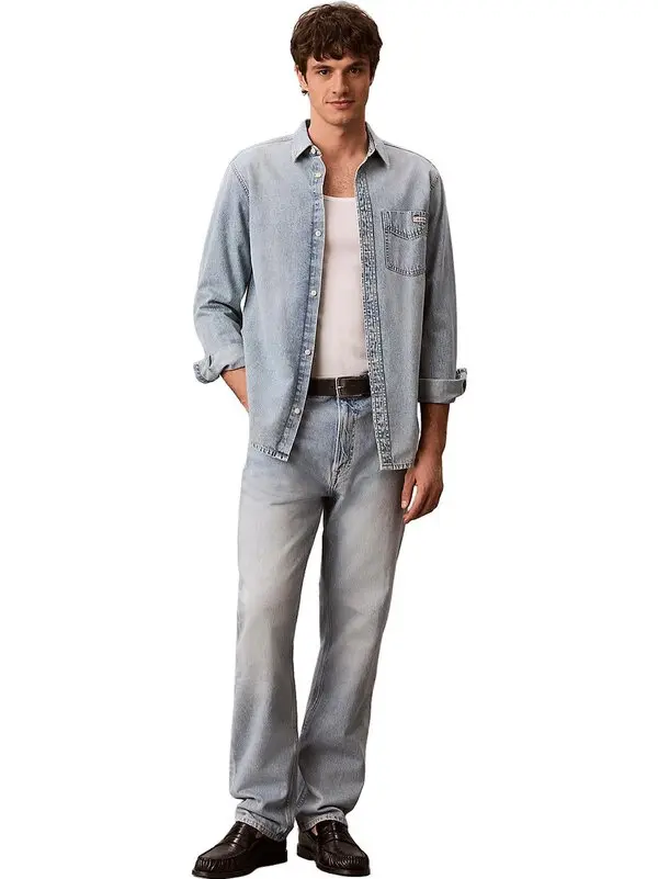 Calvin Klein Standard Straight Lightweight Jeans - Washed Signal
