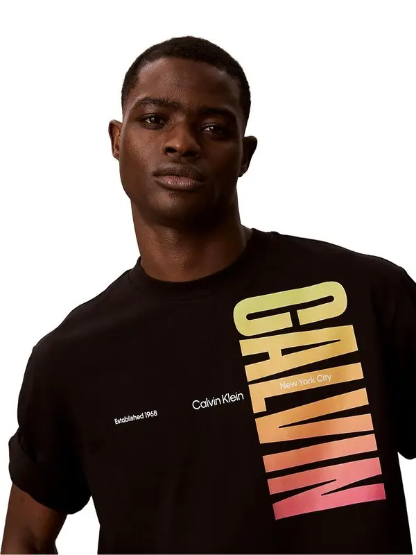 Calvin Klein Pride Bold Logo Relaxed Tee - Black