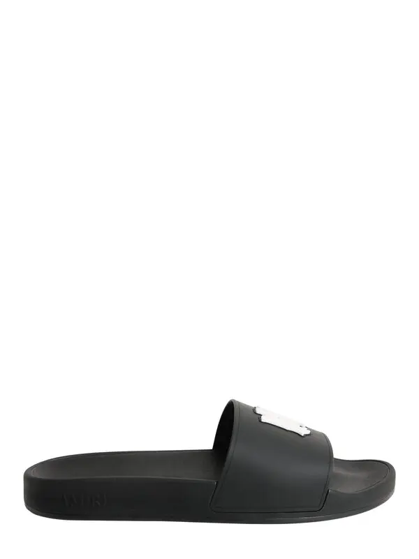 Amiri Ma Pool Slides With Quad Monogram - Black