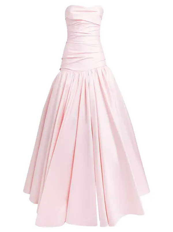 MARMAR HALIM Strapless Draped Gown - Pink