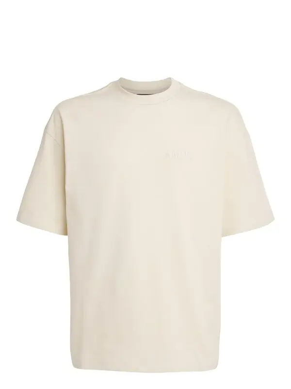 Amiri Cotton Embroidered Logo T-shirt - Yellow