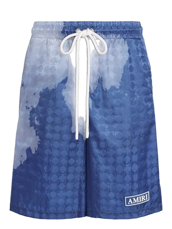 Amiri Ma Quad Monogram Shorts - Blue
