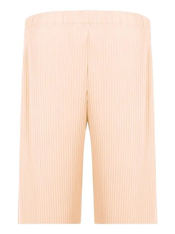 Issey Miyake Pleated Bermuda Shorts - Beige