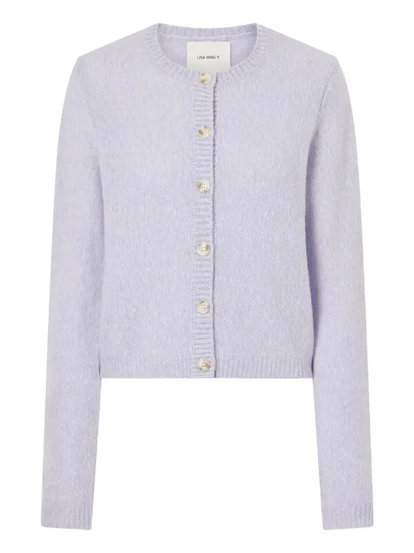 LISA YANG Felicia Cashmere And Silk-blend Cardigan - Purple