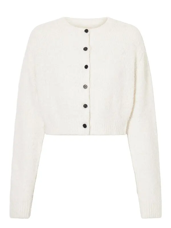 Khaite Paloma Linen-blend Cardigan - White