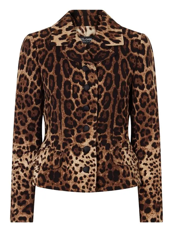 Dolce & Gabbana Wool Blazer - Animal Print