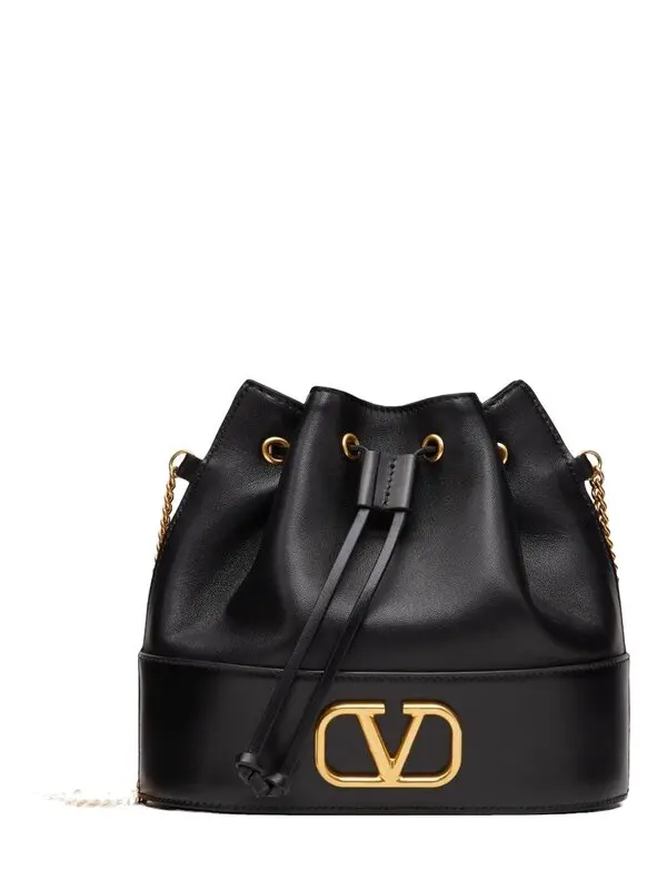 Valentino Garavani Vlogo Signature Leather Mini Bucket Bag - Multicolor