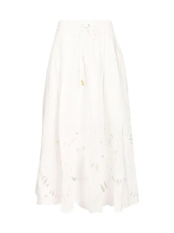 Zimmermann Mahon Cotton Midi Skirt - Multicolor