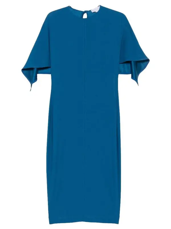 Stella McCartney Midi Dress With Cape Sleeves - Multicolor