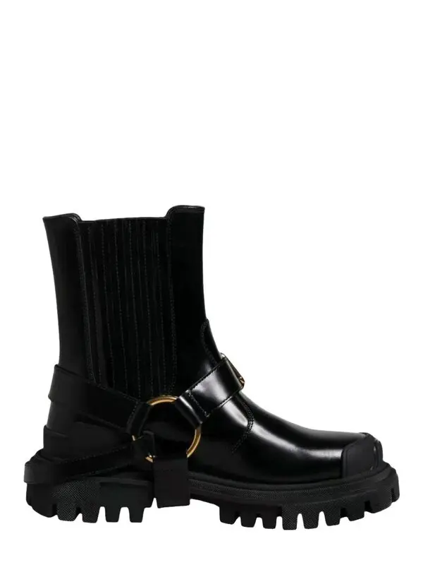 Dolce & Gabbana Buckled Trekking Ankle Boots - Black