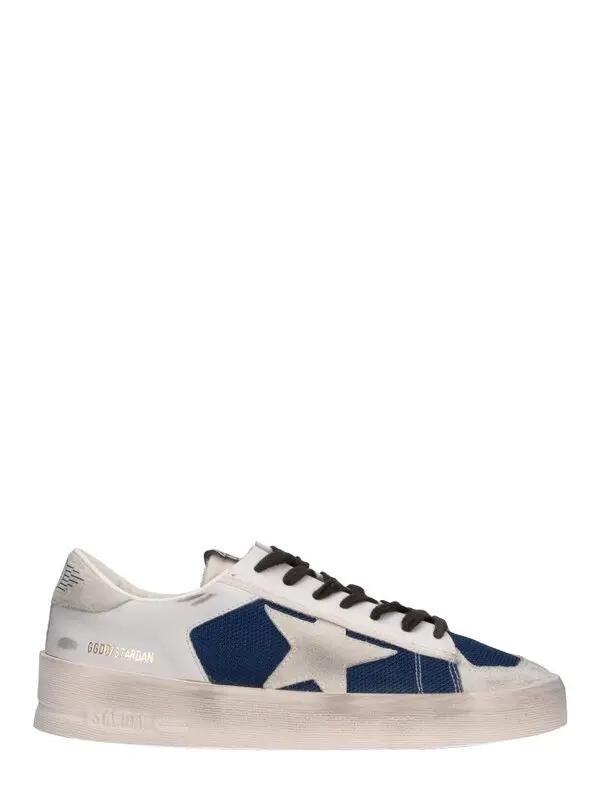 GOLDEN GOOSE Stardan Leather Sneakers - Blue