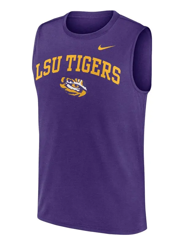 Nike Lsu Primetime Arch Legend Dri-fit College Muscle Tank Top - Purple