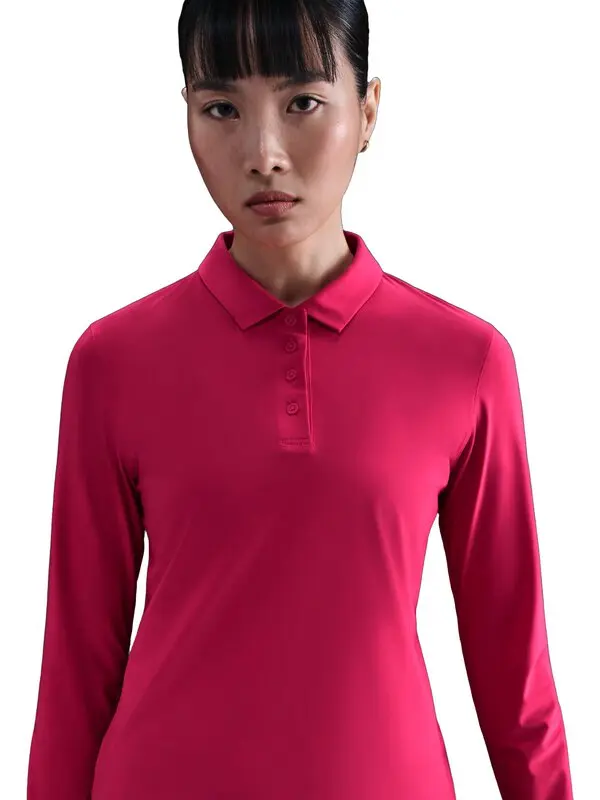 Nike Victory Dri-fit Long-sleeve Polo Shirt - Pink