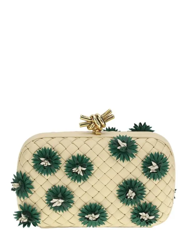 Bottega Veneta Knot Clutch With Floral Appliqués - Multicolour