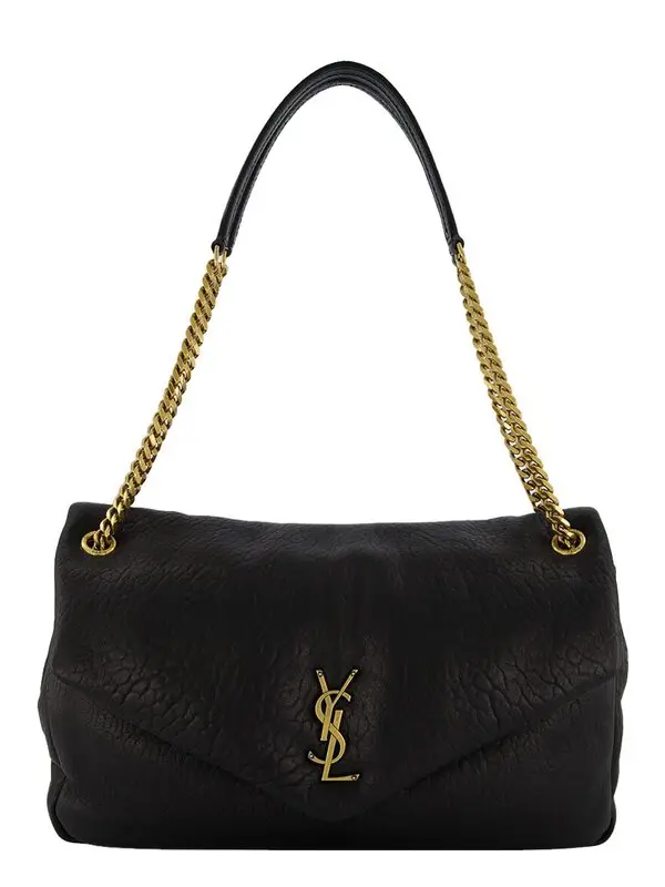 Saint Laurent Calypso Large Grained Lambskin Bag - Gold