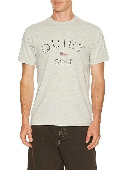 QUIET GOLF Usa T-shirt - Ash