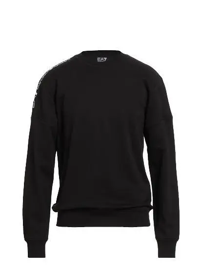 EA7 Sweatshirt Cotton Crewneck Long Sleeve - Black