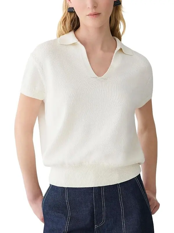 Lafayette 148 New York Polo Sweater - Cloud