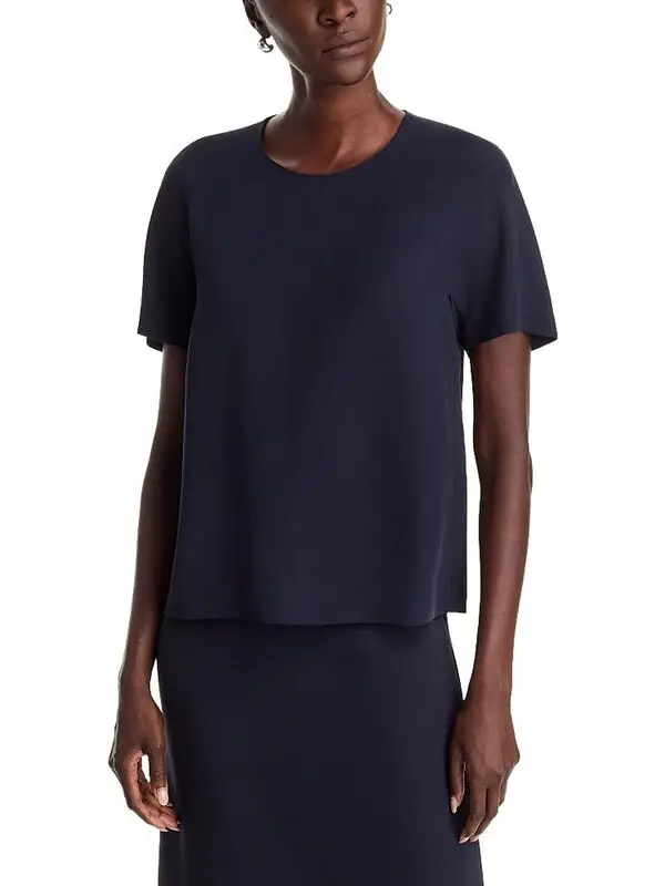 Lafayette 148 New York Short Sleeve Top - Ink
