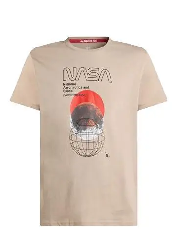 Alpha Industries T-shirt Size Cotton - Beige