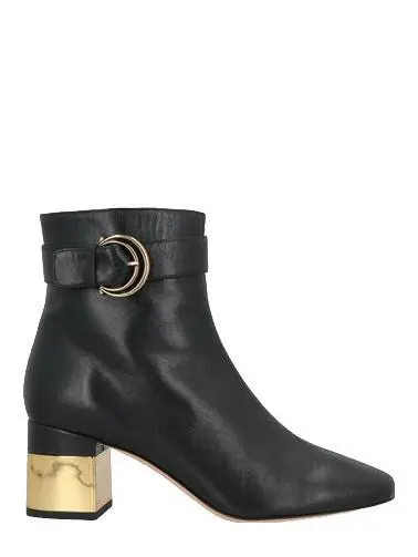 Chloé Ankle Boots In Leather With Buckle Detailing - Black