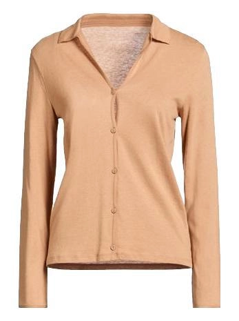 Majestic Filatures Long Sleeve Organic Cotton And Cashmere Shirt - Camel