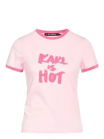 Karl Lagerfeld Organic Cotton Printed T-shirt - Pink