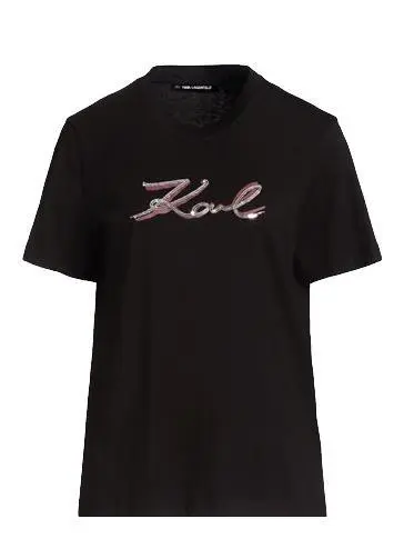 Karl Lagerfeld Organic Cotton T-shirt With Sequins - Black