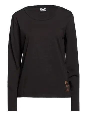 EA7 Long Sleeve Cotton Elastane T-shirt - Black