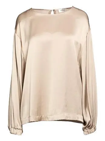 OTTOD'AME Bronze Viscose Crewneck Long Sleeve Top - Yellow