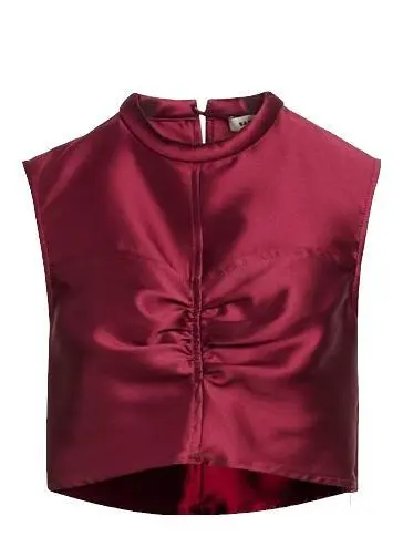 Sandro Sleeveless Satin Top - Red