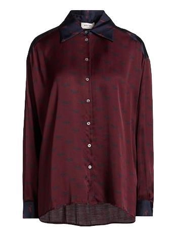 OTTOD'AME Viscose Shirt With Classic Collar And Buttoned Cuffs - Garnet