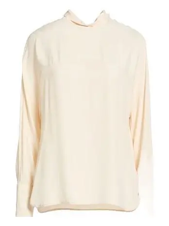 OTTOD'AME Ivory Acetate And Silk Bow Blouse - White