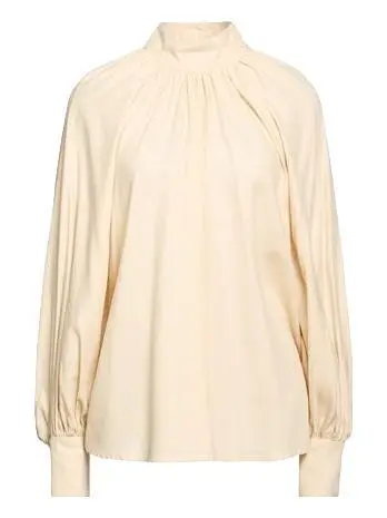 OTTOD'AME Long Sleeve Cotton Tencel Blouse - Beige