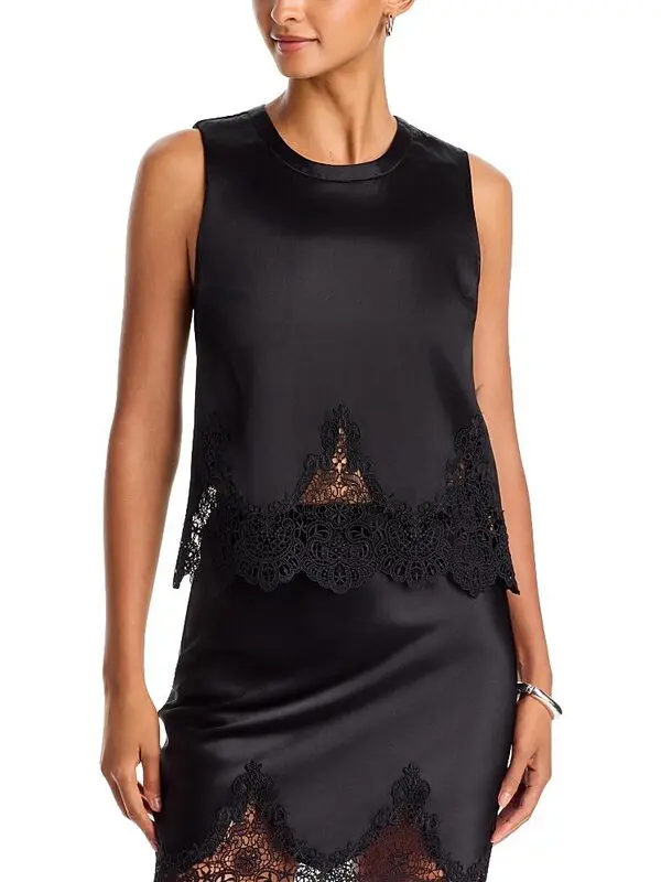 Generation Love Tegan Lace Combo Top - Black